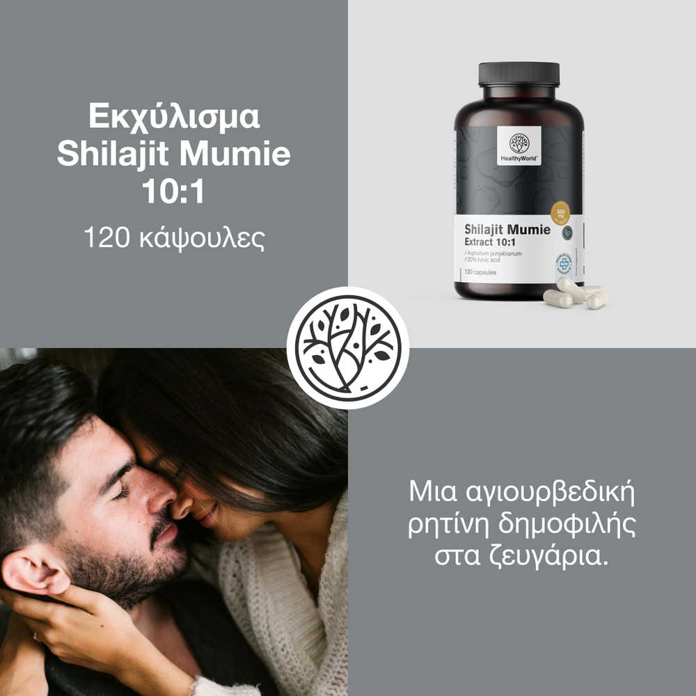 Εκχύλισμα Shilajit Mumie 10:1, 120 κάψουλες - HealthyWorld.gr